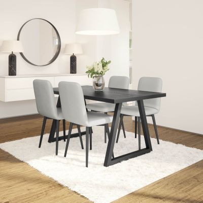 Amisco Answorth Dining Table (Basalt with Black Base) - 50593-WE/2530 ...