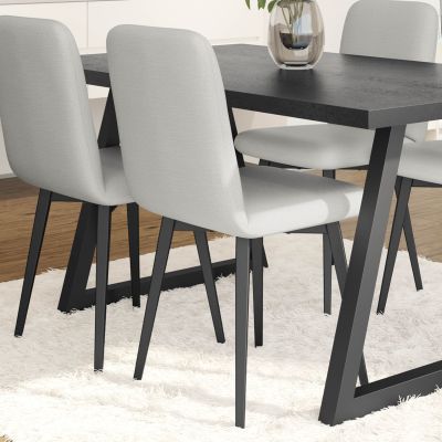 Amisco Answorth Dining Table (Basalt with Black Base) - 50593-WE/2530 ...