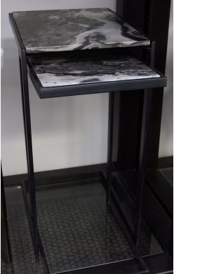 Studio A Home Nudge Nesting Table (Gunmetal - Large) - GV-7.91665 | Modern Furniture Canada