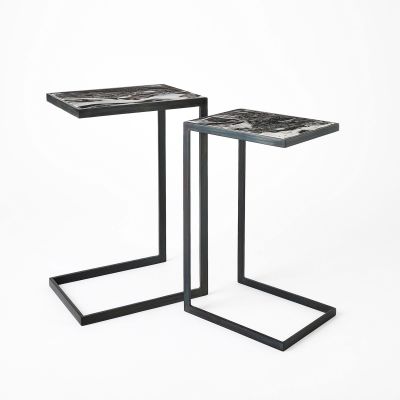 Studio A Home Nudge Nesting Table (Gunmetal - Large) - GV-7.91665 ...