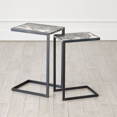 Studio A Home Nudge Nesting Table (Gunmetal - Large) - GV-7.91665 ...