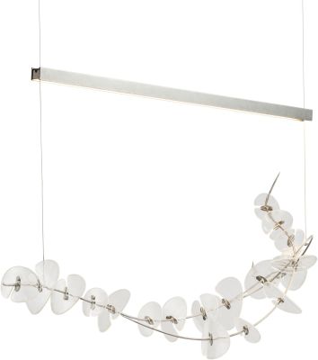 Hubbardton Forge Lily LED Pendant (Vintage Platinum & Aqualite Glass ...