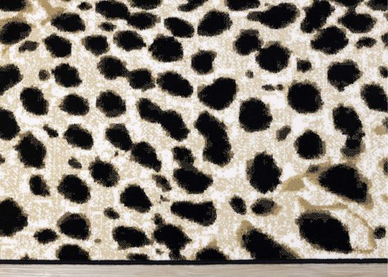 Kalora Claro Leopard Print Plush Rug (7' 10 x 10' 10 - Beige Black ...