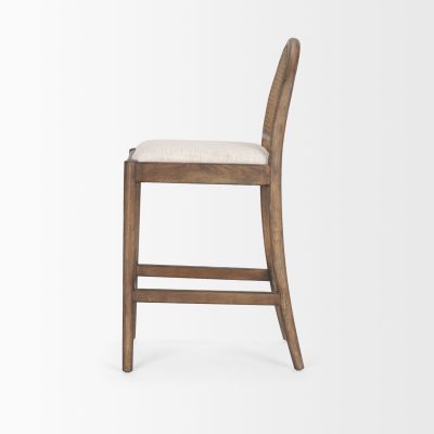 Mercana Elle Counter Stool (Brown Wood & Cane) - 70412 | Modern ...