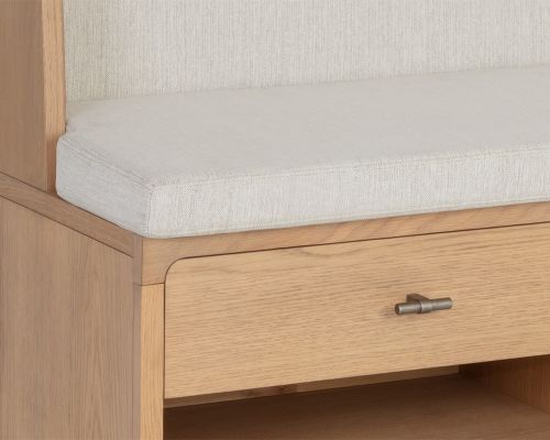 Sunpan Herrington Hall Tree With Bench (Mina Ivory) - 108683 | Modern Furniture Canada