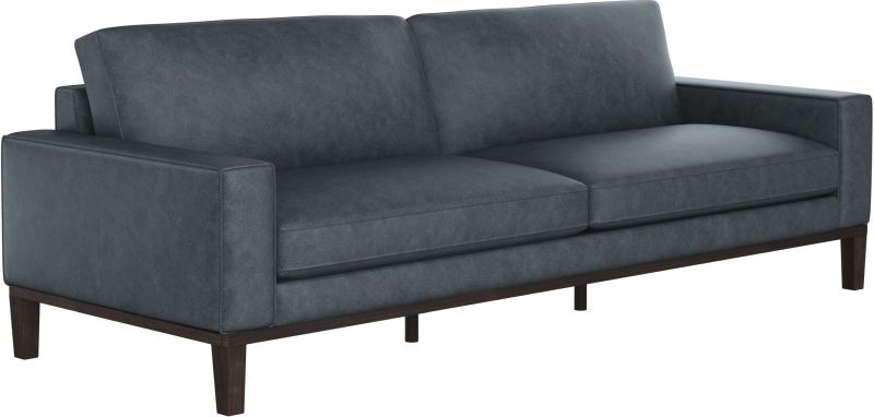 Sunpan Davilo Sofa (Midnight Blue Leather) - DISC-SP-110091 | Modern ...